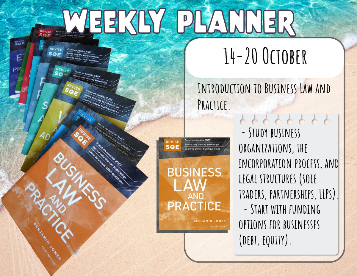 Study Planner for SQE1 - GlinTiss Ltd